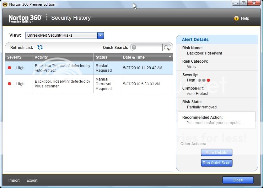 Anitpyware Soft & Backdoor.Tidserv!inf Infections - Virus, Trojan ...